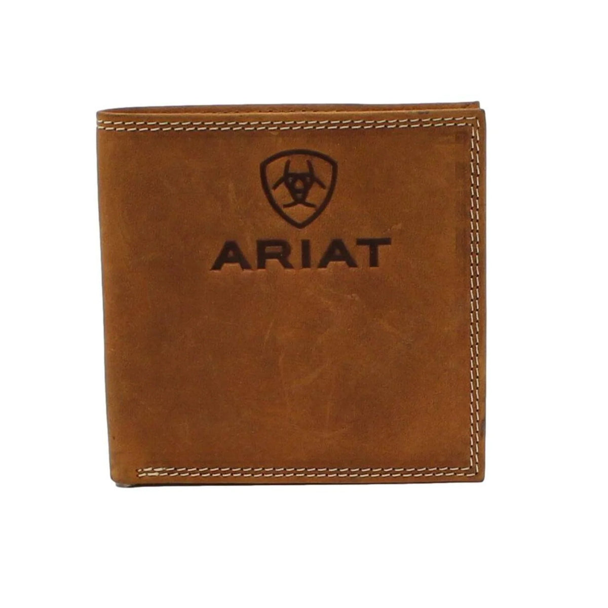 Portefeuille Ariat® Men's Embossed Logo Brown Leather Bifold Wallet – O ...
